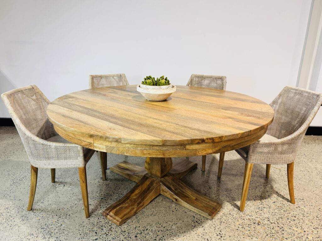 Buy Monsoon Round Dining Table 160cm Dia Online | Santosa Furniture ...